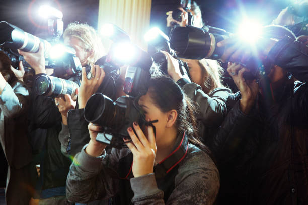 Free picture: paparazzi, photojournalist, portrait, side view, camera ...