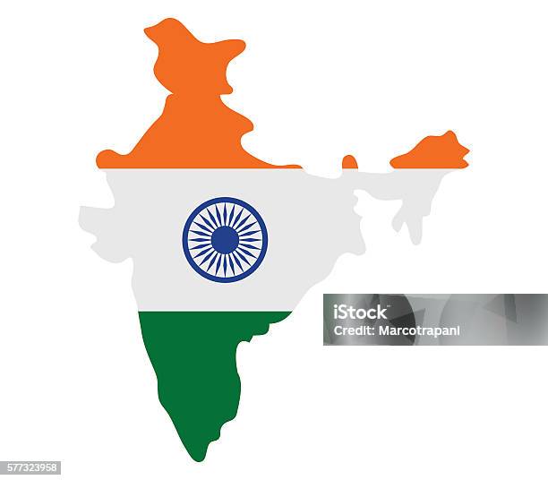 Map Of India向量圖形及更多亞洲圖片 亞洲 印度 國家名勝 Istock