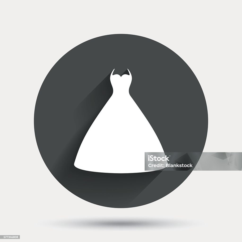 Ikon Tanda Gaun Pengantin Simbol Pengantin Yang Elegan Ilustrasi Stok