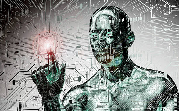 1 800 Robot Cyborg Futuristic Computer Mouse Fotografías De Stock
