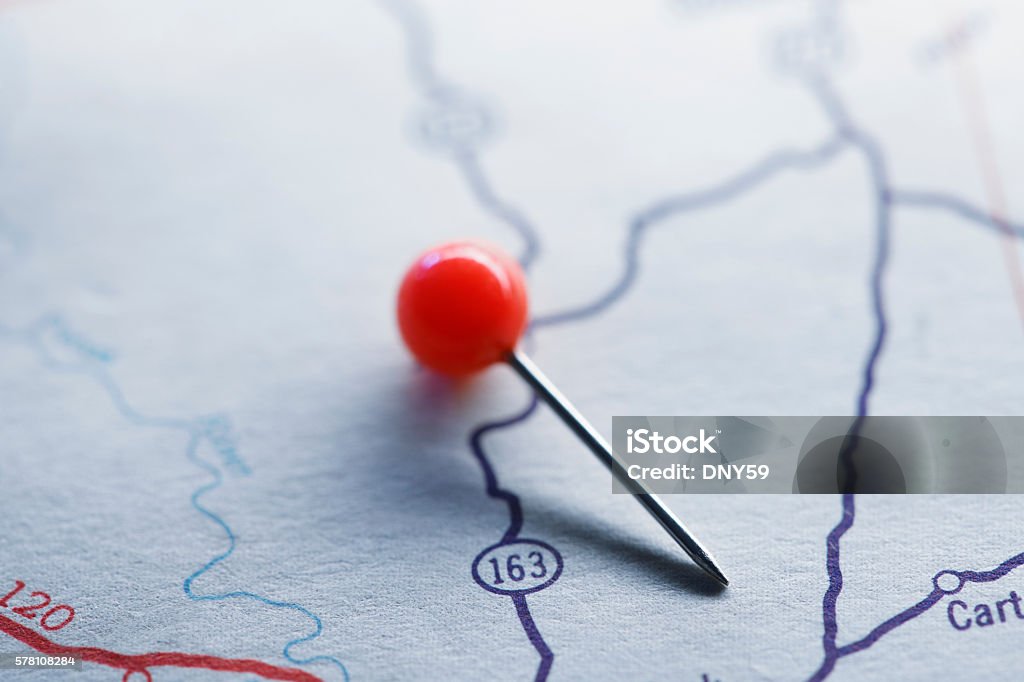 Push Pin Resting On Generic Road Map Stock Photo - Download Image Now ... Push Pin Resting On Generic Road Map Stock Photo - Download Image Now ...