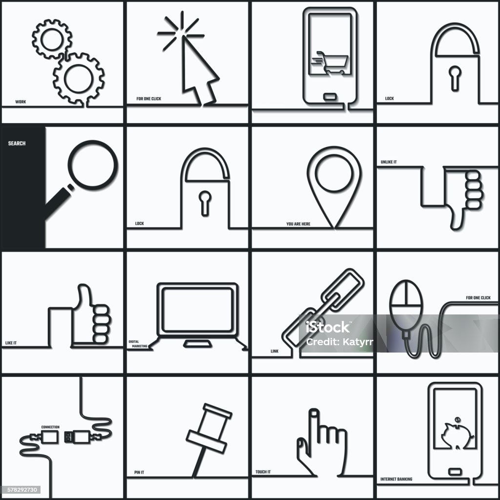 Web Outline Icon Stock Illustration Download Image Now Badge Briefcase Business Istock