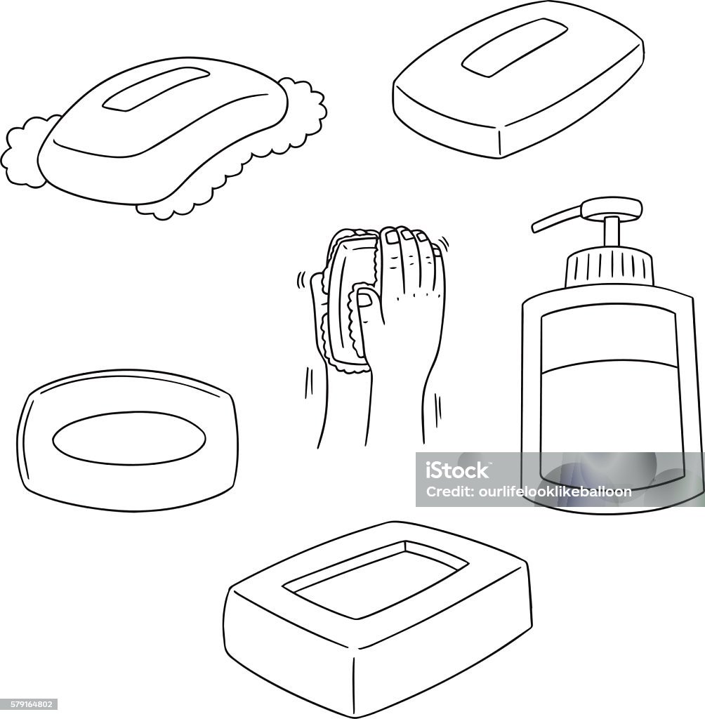 Vector Set Of Soap Stock Illustration Download Image Now Bar Of