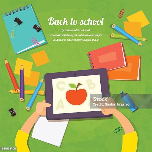 Back To School 배경 개인 장식품에 대한 스톡 벡터 아트 및 기타 이미지 개인 장식품 교습 교육 Istock