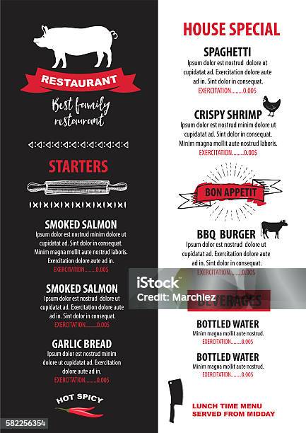 Restaurant Cafe Menu Template Design向量圖形及更多創作性圖片 創作性 圖畫 藝術品 小冊子