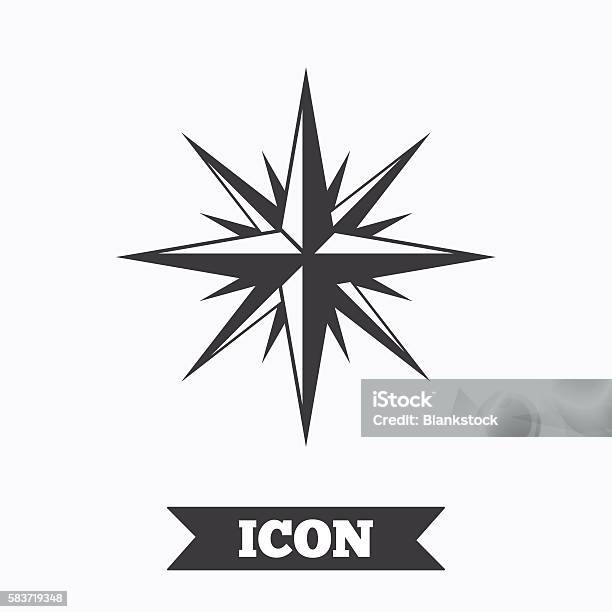 Compass Signe Icône Windrose Symbole De Navigation Vecteurs Libres De