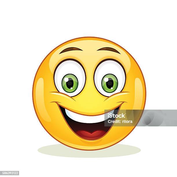 Emoticon With Big Toothy Smile向量圖形及更多人圖片 人 可愛 大 Istock