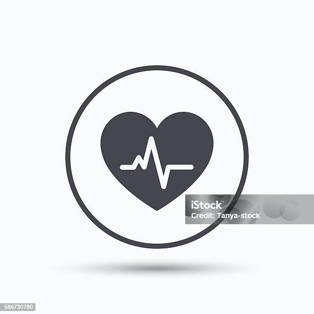 Icône De Pulsation Symbole De Cardiologie Vecteurs Libres De Droits Et