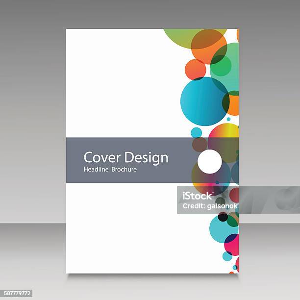Lingkaran Warna Abstrak Templat Desain Sampul Ilustrasi Stok Unduh
