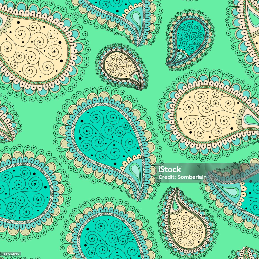 Pattern Based On Traditional Asian Elements Paisley向量圖形及更多中東文化圖片 Istock