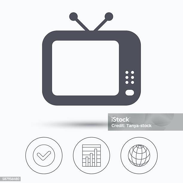 Tv 아이콘입니다 복고풍 텔레비전 기호 0명에 대한 스톡 벡터 아트 및 기타 이미지 0명 그래프 다이어그램 Istock
