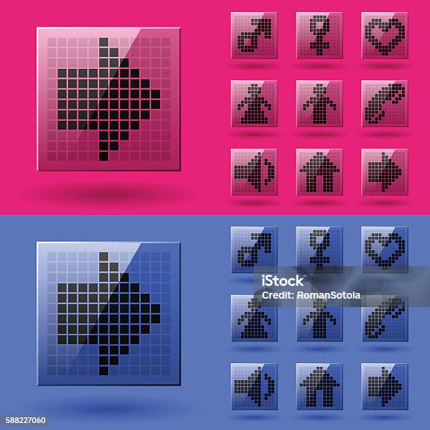 Lcd 디스플레이 픽셀 기호 Lcd에 대한 스톡 벡터 아트 및 기타 이미지 Lcd 겨냥 계기판 측정기 Istock
