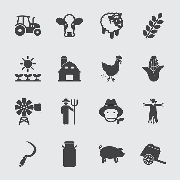 35 800 Farmer Icons ภาพประกอบสต็อก กราฟิกแบบเวกเตอร์ปลอดค่าลิขสิทธิ์