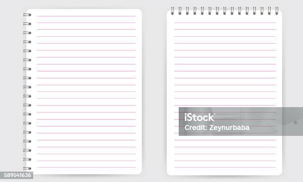Notebook Notepad Spiral Realistis Kosong Dengan Vektor Terisolasi Garis ... Notebook Notepad Spiral Realistis Kosong Dengan Vektor Terisolasi Garis ...
