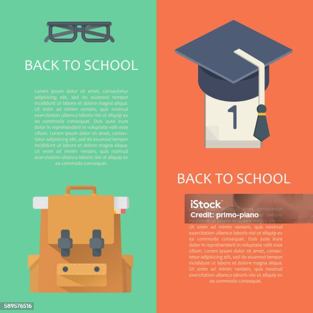 Back To School 컨셉입니다 개인 장식품에 대한 스톡 벡터 아트 및 기타 이미지 개인 장식품 개체 그룹 공란
