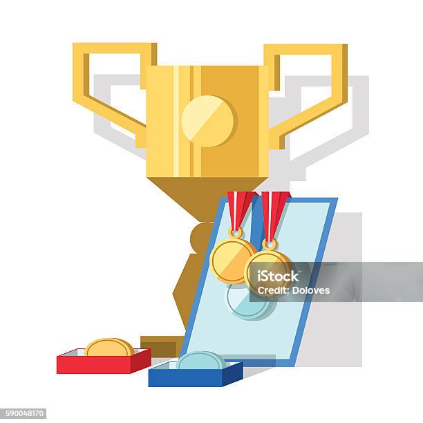 Set Of Awards Diplomas Medals And Award Certificate向量圖形及更多1號圖片 Istock