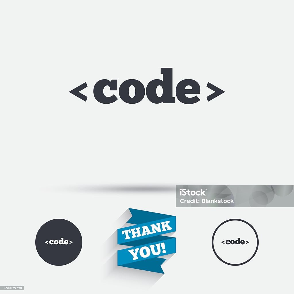 Code Sign Icon Programming Language Symbol Stock Illustration