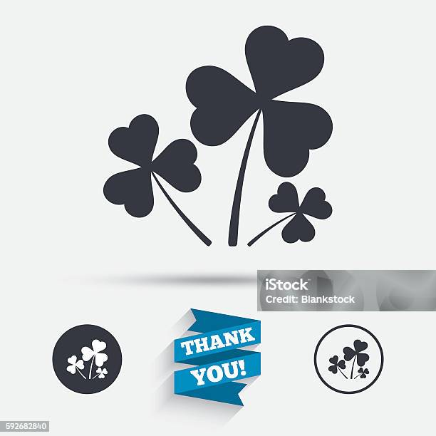 Clovers 세 가지 잎 팻말 St 패트릭 감사합니다에 대한 스톡 벡터 아트 및 기타 이미지 감사합니다 기하 도형 라벨