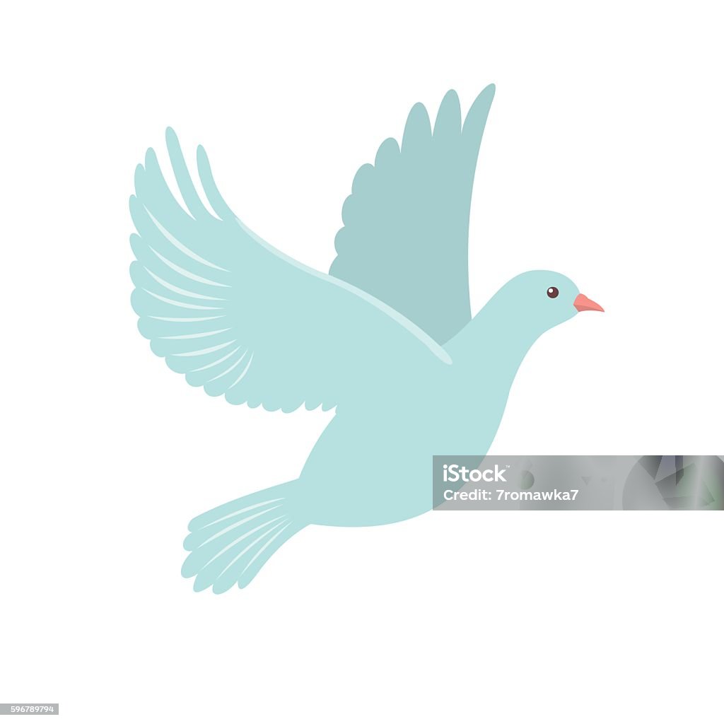 플랫 스타일의 비둘기 아이콘 개념에 대한 스톡 벡터 아트 및 기타 이미지 개념 개념과 주제 귀여운 Istock