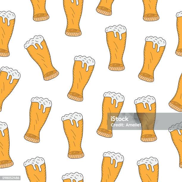 Beer Seamless Texture Beer Background Beer Wallpaper Vector