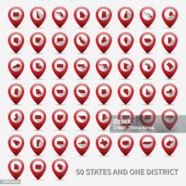 Set Of Us States Maps United America 50 And 1向量圖形及更多團結圖片 團結 從船上向陸地看