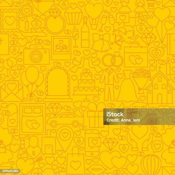 Wedding Yellow Line Tile Pattern Stock Illustration Download Image