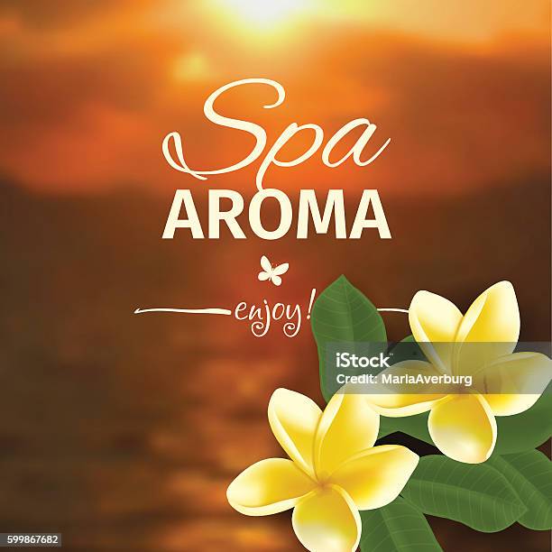 Spa Concept With Blurred Seaside Background And Realistic Vector