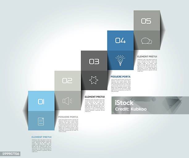 Infographic Staircase Step Business Vector Design Template Diagram