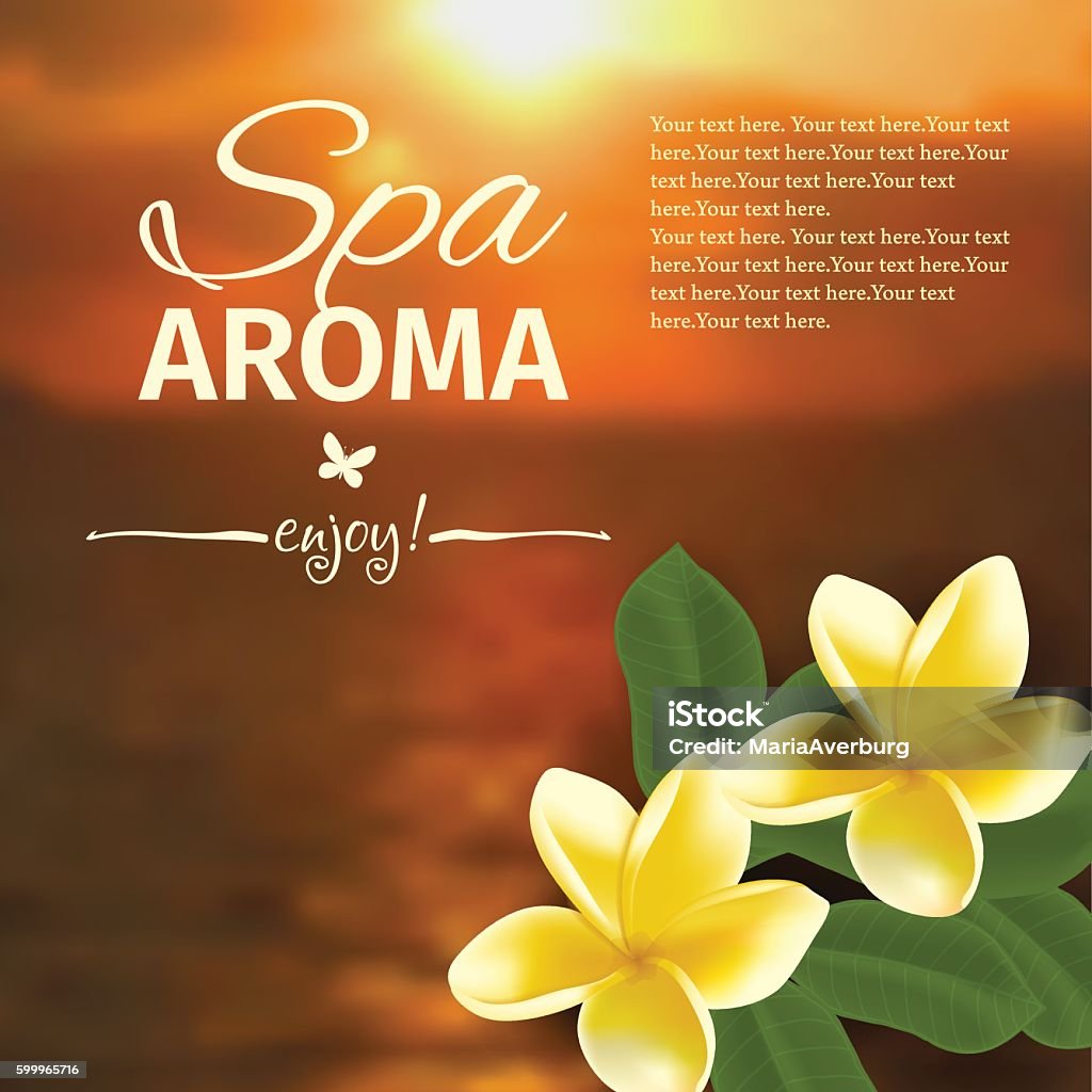 Spa Concept With Blurred Seaside Background And Realistic Vector