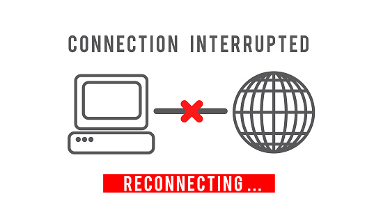 Interrupted Inaccessible Unavailable Disconnected Error Concept Stock ... Interrupted Inaccessible Unavailable Disconnected Error Concept Stock ...
