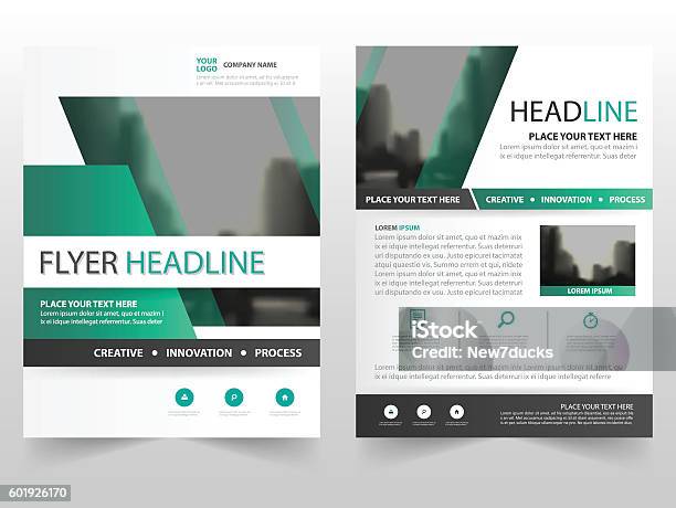 Buku Desain Laporan Tahunan Brochure Leaflet Flyer Bisnis Hijau