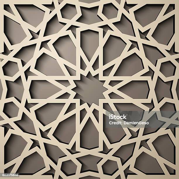 Background With 3d Seamless Pattern In Islamic Style Arabic Geometric