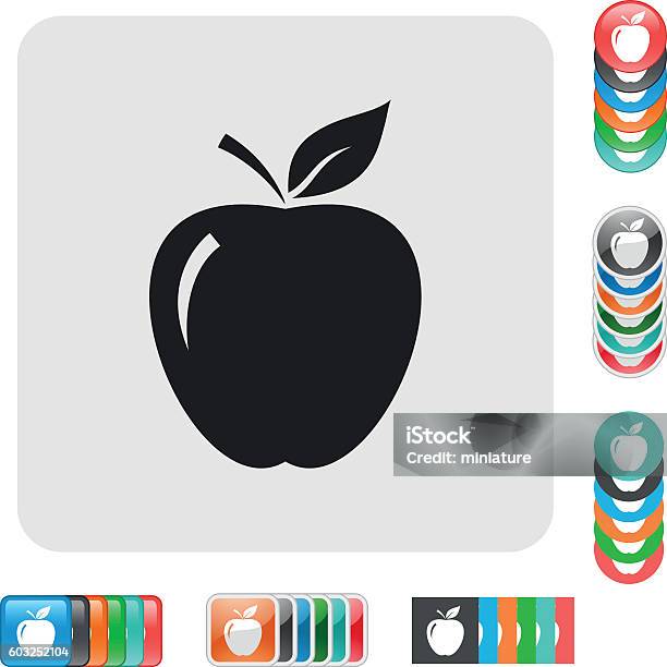 Apple 아이콘 건강한 식생활에 대한 스톡 벡터 아트 및 기타 이미지 건강한 식생활 검은색 과일 Istock
