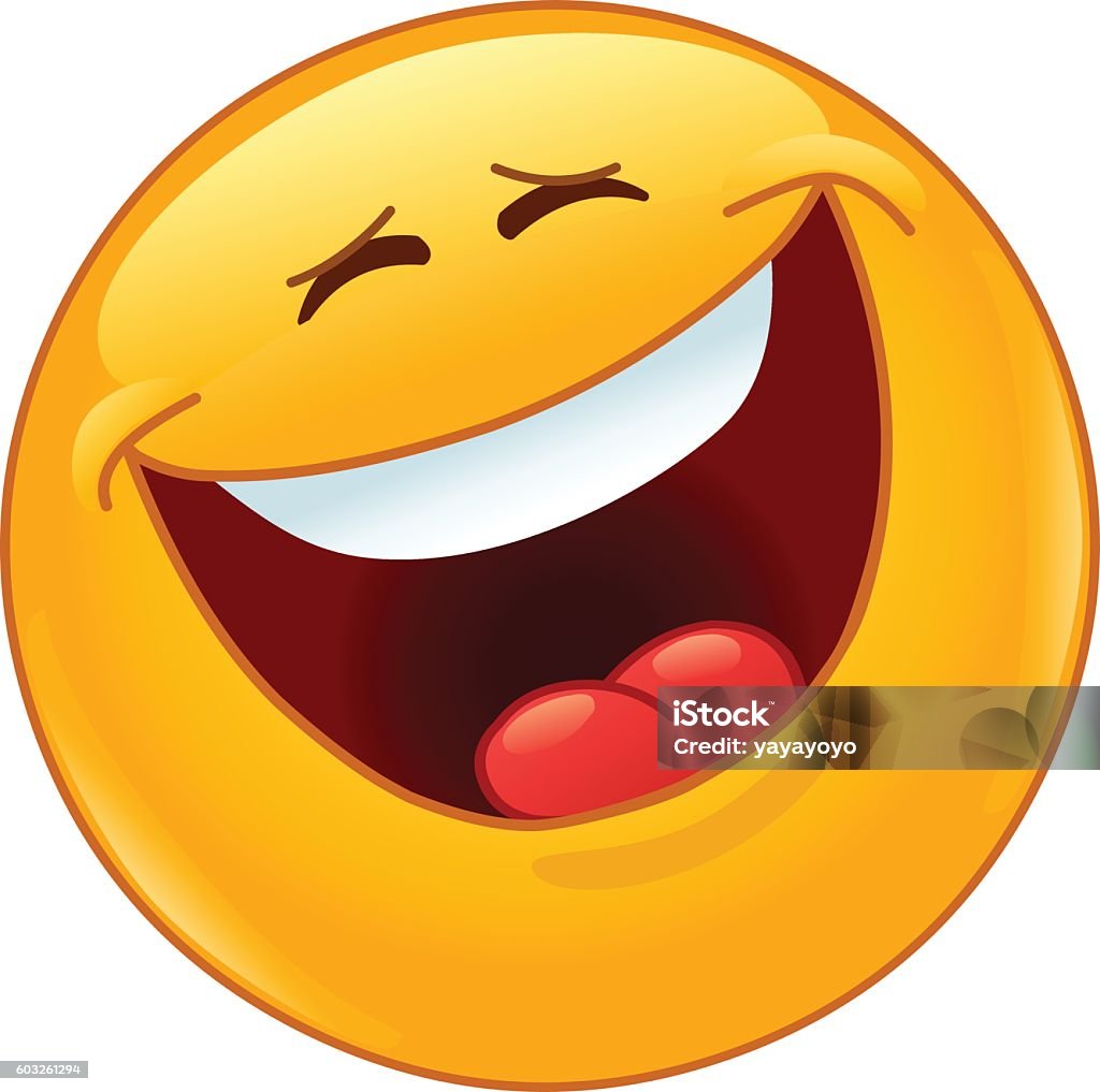 Laughing Out Loud With Closed Eyes Emoticon Stock Illustration