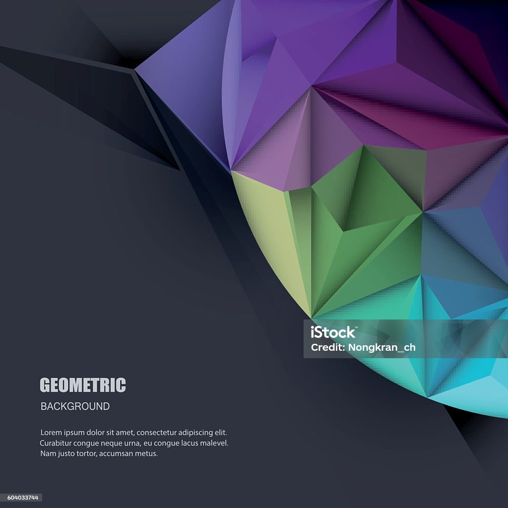 Vector 3d Geometric Polygonal Triangle Pattern Shape Stock Illustration