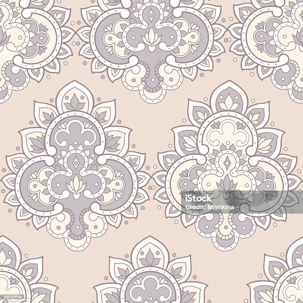 Vintage Seamless Pattern Inadian Style Vector Ornament Stock