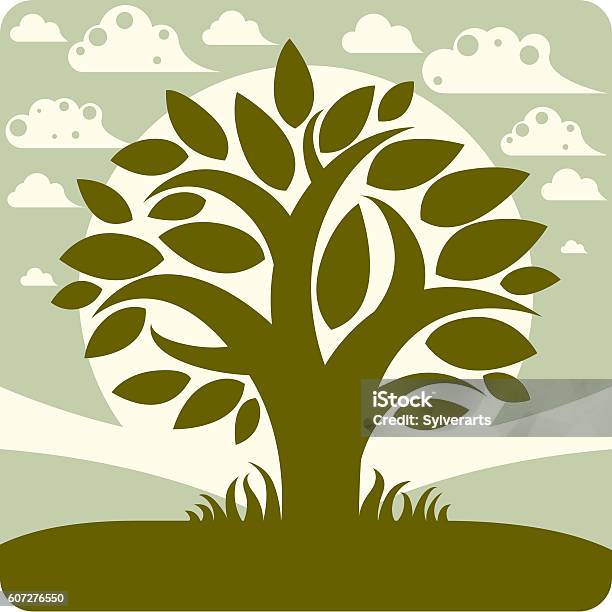 Art Graphique Vectoriel Illustration Darbre Stylisé Branchy Vecteurs