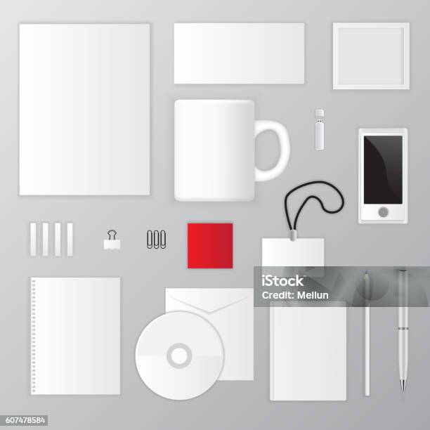 Mockup Design Template Elements Vector Illustration向量圖形及更多一組物體圖片 Istock