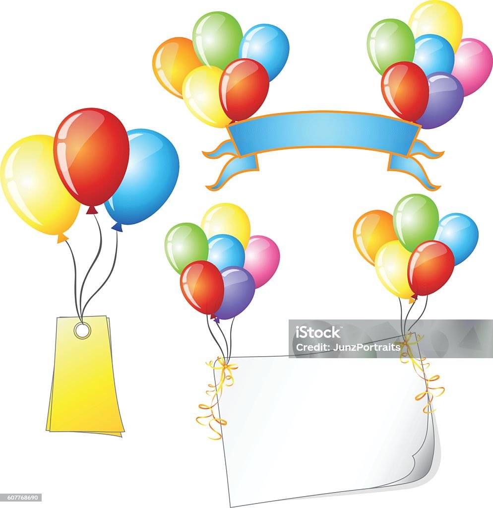 Ilustración De Globos De Colores Festivos Con La Ilustración Vectorial