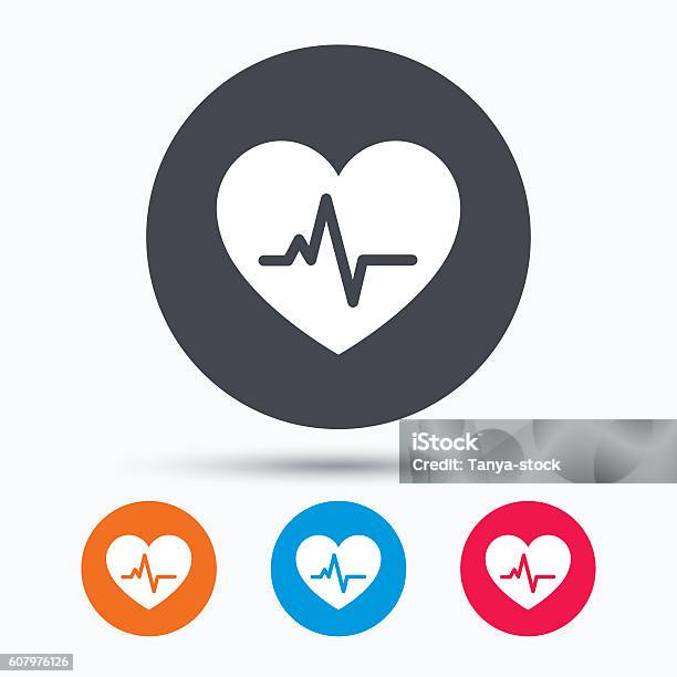 Icône De Pulsation Symbole De Cardiologie Vecteurs Libres De Droits Et