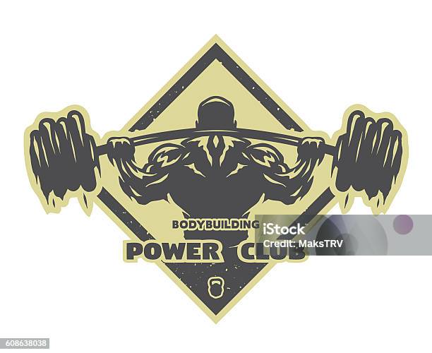 Bodybuilder 바벨 T 셔츠에 대한 스톡 벡터 아트 및 기타 이미지 T 셔츠 공사장 인부 괴력사 Istock