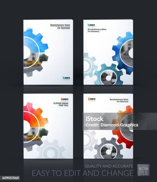 Tata Letak Templat Brosur Laporan Tahunan Desain Sampul Selebaran Lea