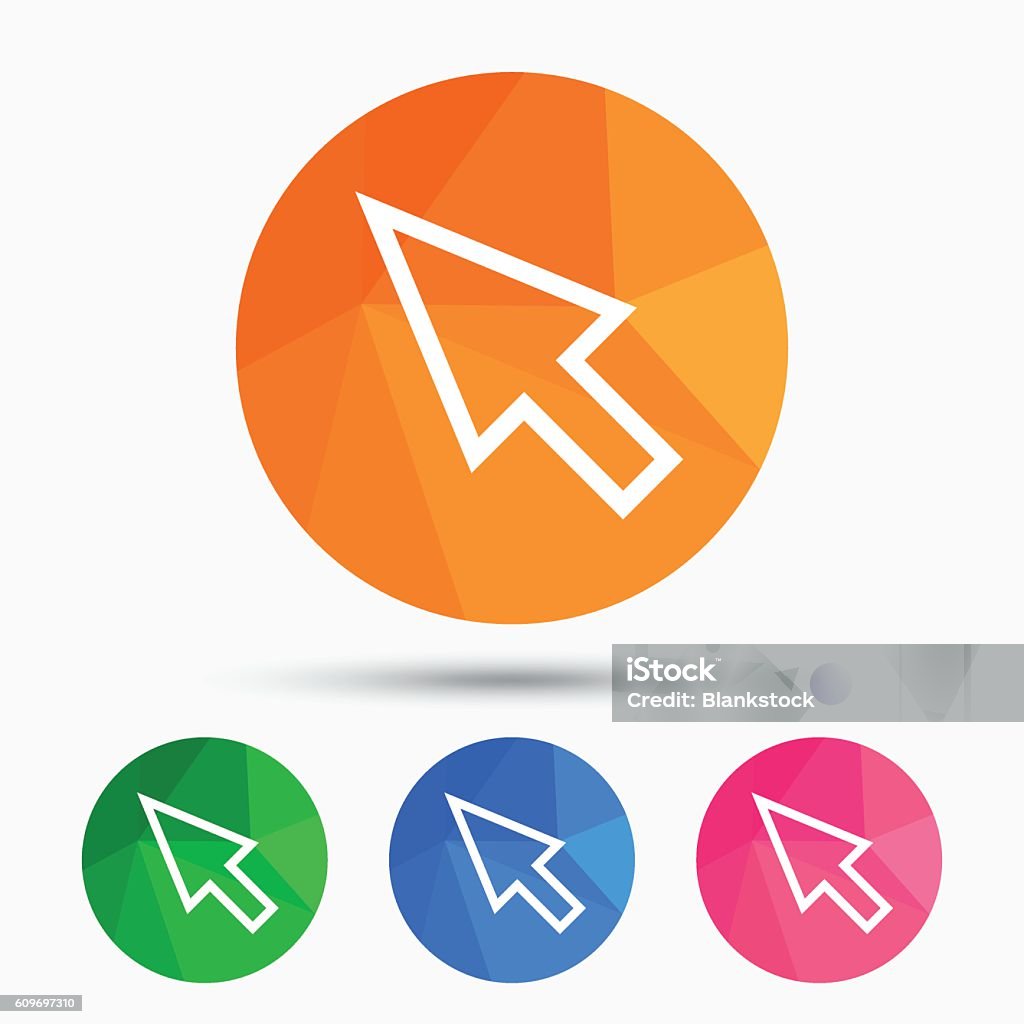 Mouse Cursor Sign Icon Pointer Symbol Stock Illustration Download