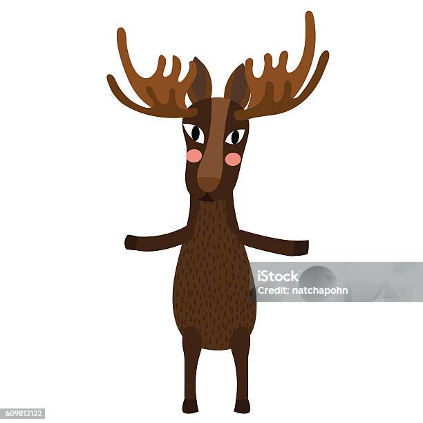 Moose Berdiri Di Atas Dua Kaki Ilustrasi Karakter Kartun Hewan Vektor ... Moose Berdiri Di Atas Dua Kaki Ilustrasi Karakter Kartun Hewan Vektor ...