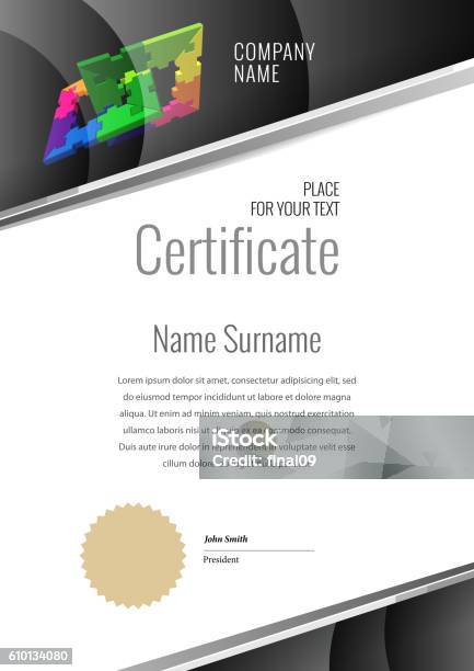 Modern Certificate Template Diplomas Currency向量圖形及更多垂直構圖圖片 垂直構圖 插圖