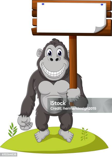 Kartun Gorila Lucu Ilustrasi Stok Unduh Gambar Sekarang Agresi