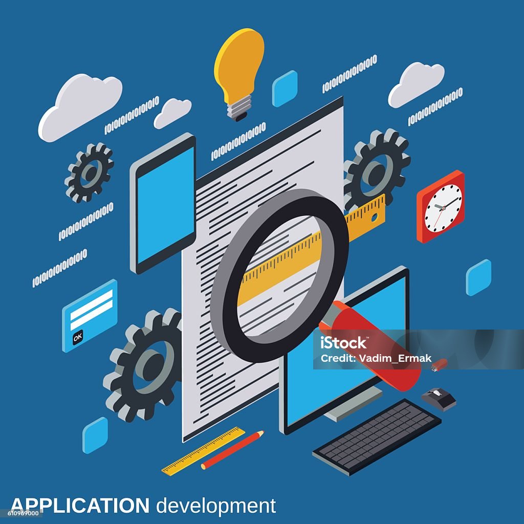 Application Development Vector Concept Stock Illustration Download Image Now Application