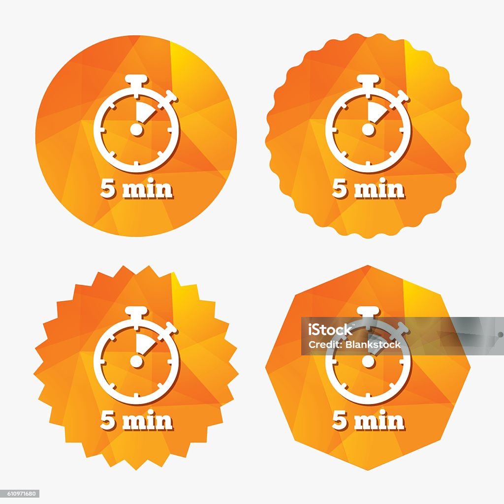Timer Sign Icon 5 Minutes Stopwatch Symbol Stock Illustration ... Timer Sign Icon 5 Minutes Stopwatch Symbol Stock Illustration ...