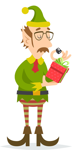 Natal Elf Hadiah Kualitas Karakter Cek Proses Ikon Retro Kartun ... Natal Elf Hadiah Kualitas Karakter Cek Proses Ikon Retro Kartun ...
