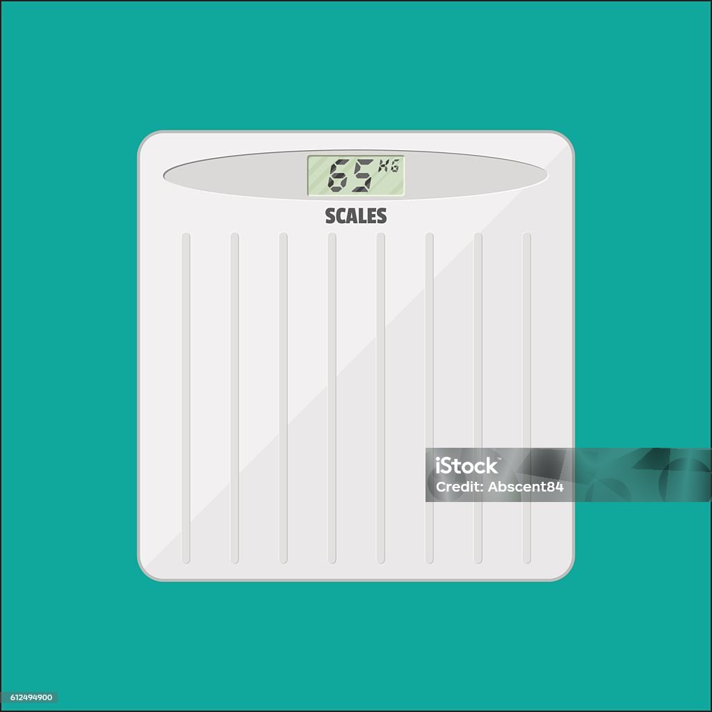 Bathroom Floor Weight Scale Stock Illustration Download Image Now